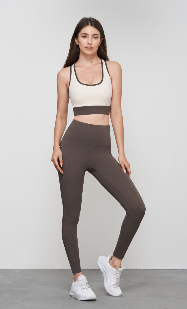 WOO YOGA | Open-back Bra & Comfy Legging | Clara Workout Matching Set